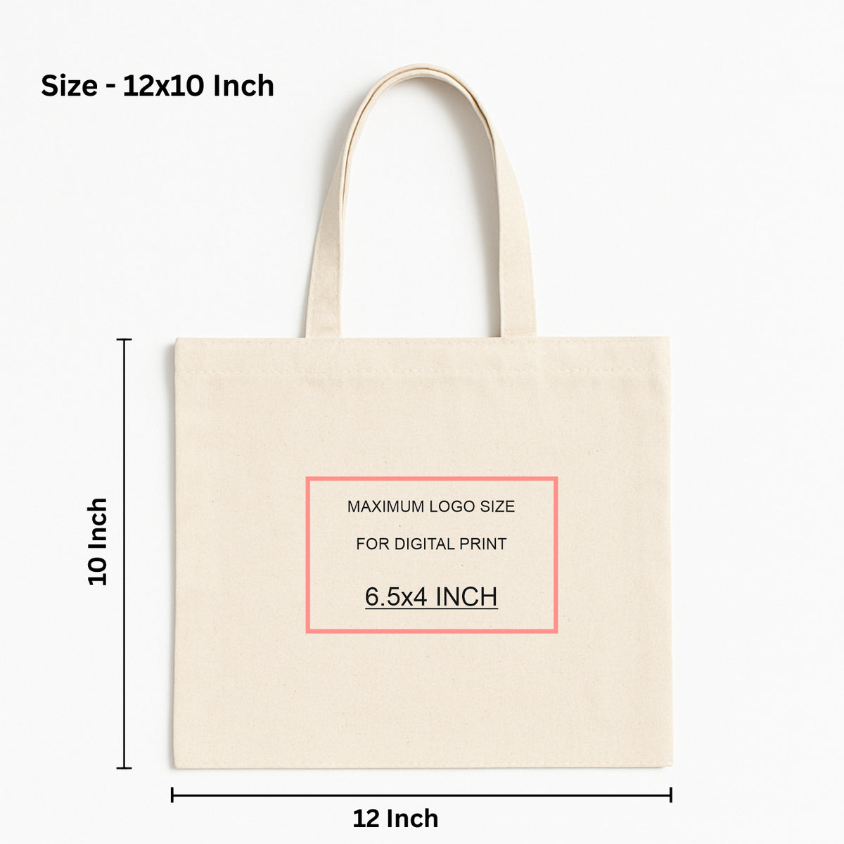 12x10 Inch Cotton Canvas Tote Bag – EcoCarry