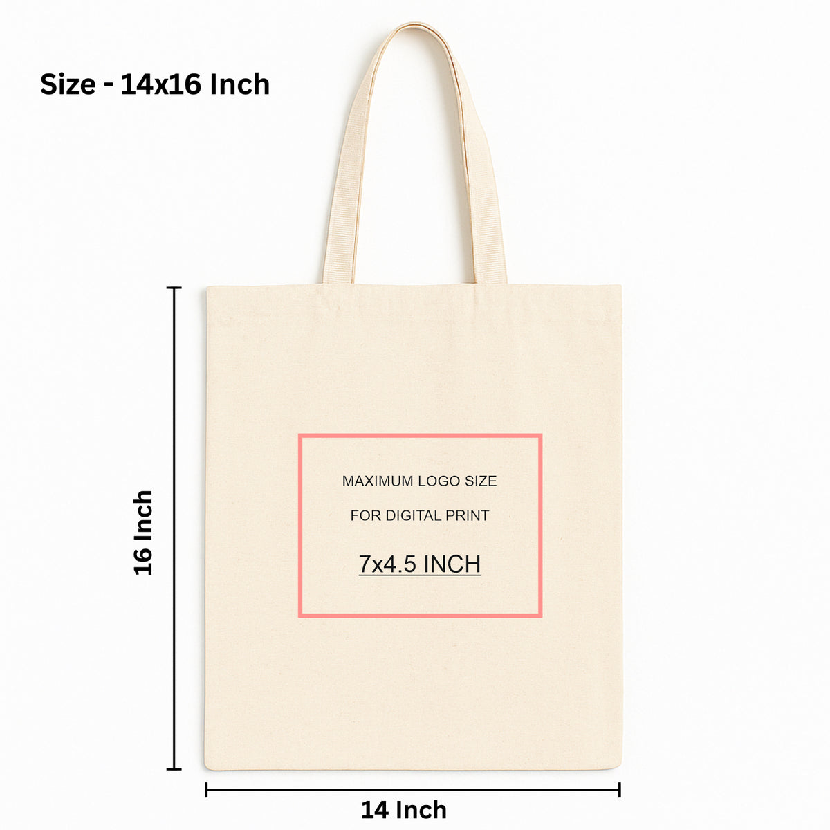 14x16 Inch Cotton Canvas Tote Bag – EcoCarry